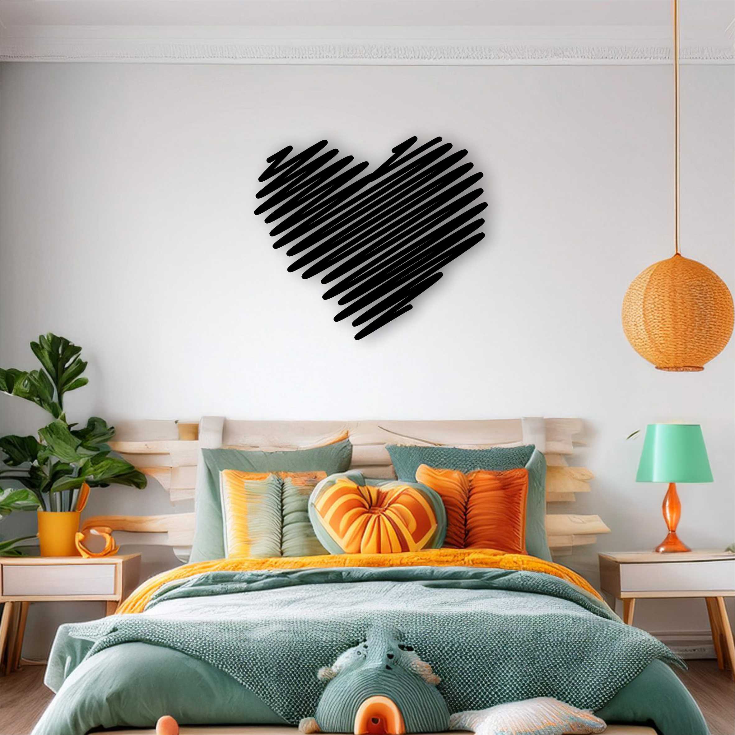 Squiggle Heart Wall Art – Fiery Creations